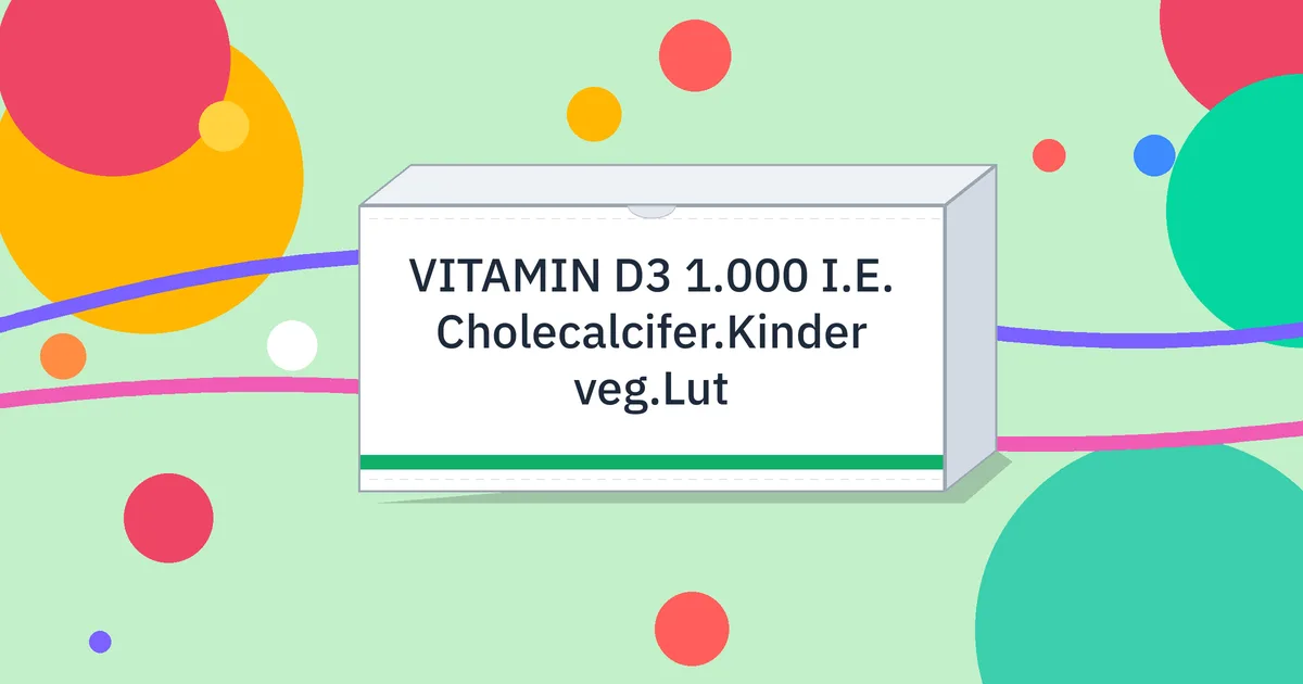 Symbolbild: Packung mit der Aufschrift VITAMIN D3 1.000 I.E. Cholecalcifer.Kinder veg.Lut (PZN 18212056) – Verfügbarkeit und Bezug in Apotheken in Frankfurt am Main