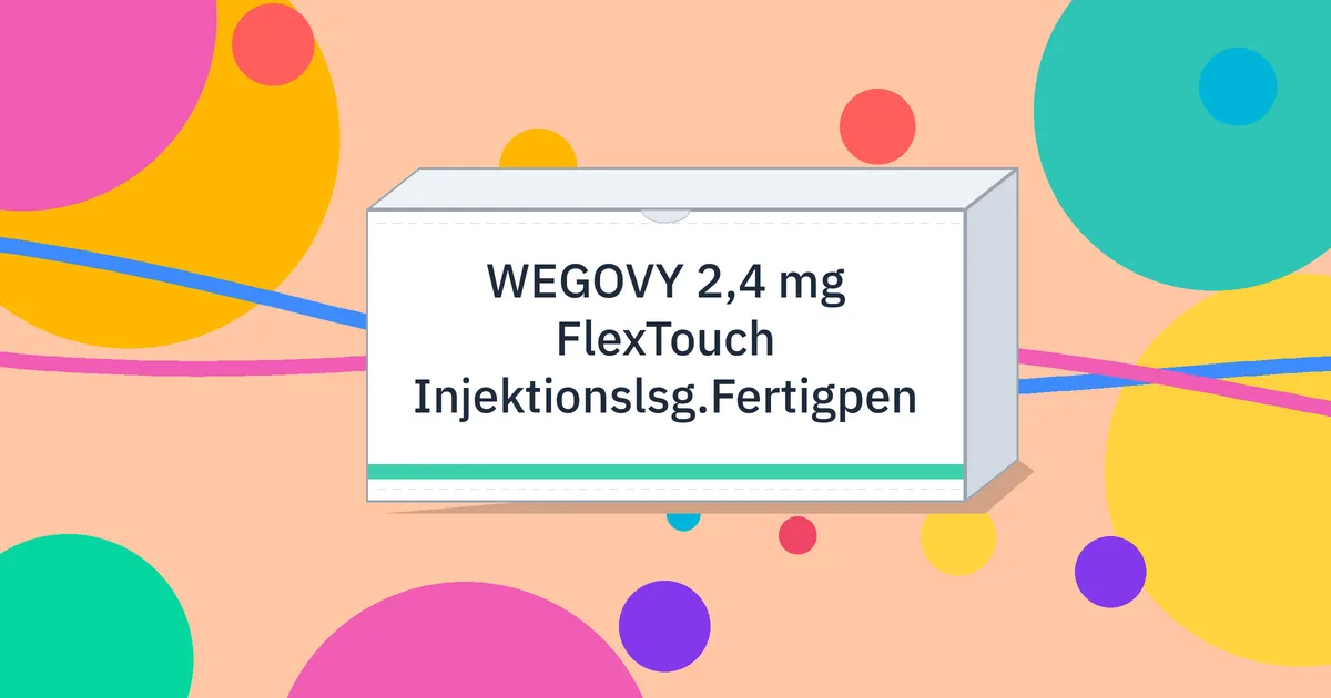 Symbolbild: Packung mit der Aufschrift WEGOVY 2,4 mg FlexTouch Injektionslsg.Fertigpen (PZN 19370053) – Verfügbarkeit und Bezug in Apotheken in Frankfurt am Main
