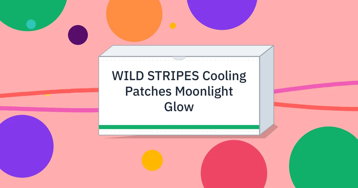 Symbolbild: Packung mit der Aufschrift WILD STRIPES Cooling Patches Moonlight Glow (PZN 20377066) – Verfügbarkeit und Bezug in Apotheken in Frankfurt am Main
