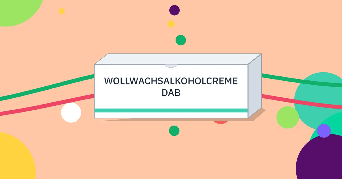 Symbolbild: Packung mit der Aufschrift WOLLWACHSALKOHOLCREME DAB (PZN 18315885) – Verfügbarkeit und Bezug in Apotheken in Frankfurt am Main