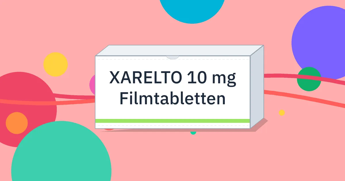 Symbolbild: Packung mit der Aufschrift XARELTO 10 mg Filmtabletten (PZN 05995080) – Verfügbarkeit und Bezug in Apotheken in Frankfurt am Main