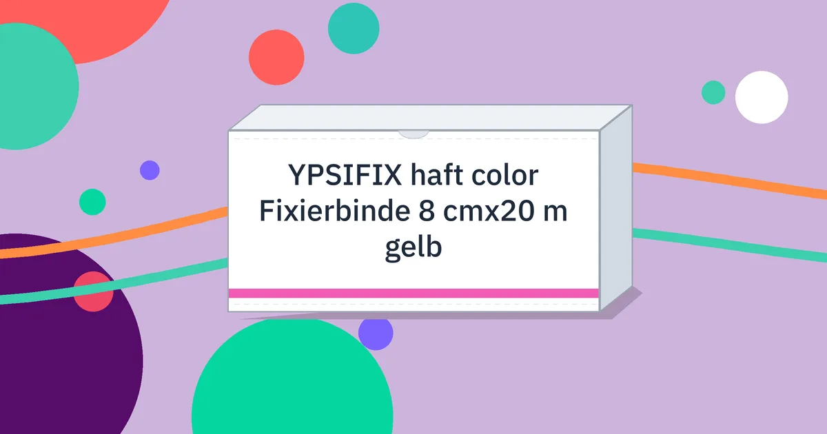 Symbolbild: Packung mit der Aufschrift YPSIFIX haft color Fixierbinde 8 cmx20 m gelb (PZN 12604826) – Verfügbarkeit und Bezug in Apotheken in Frankfurt am Main