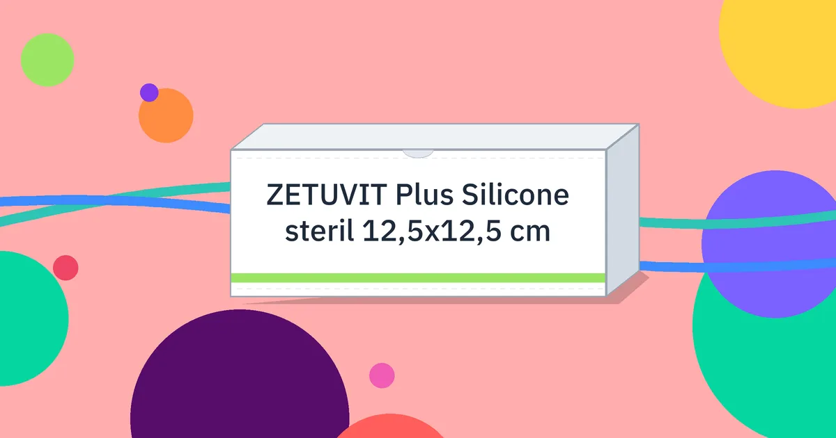 Symbolbild: Packung mit der Aufschrift ZETUVIT Plus Silicone steril 12,5x12,5 cm (PZN 18736167) – Verfügbarkeit und Bezug in Apotheken in Frankfurt am Main