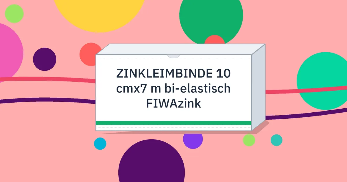 Symbolbild: Packung mit der Aufschrift ZINKLEIMBINDE 10 cmx7 m bi-elastisch FIWAzink (PZN 12528232) – Verfügbarkeit und Bezug in Apotheken in Frankfurt am Main