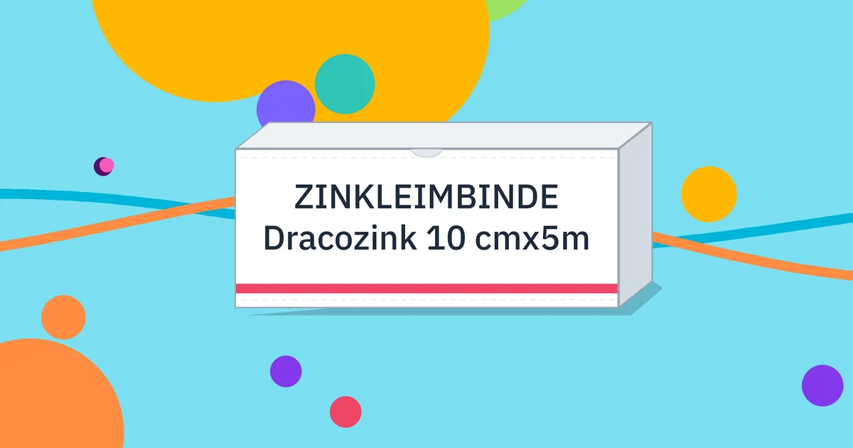 Symbolbild: Packung mit der Aufschrift ZINKLEIMBINDE Dracozink 10 cmx5m (PZN 00592029) – Verfügbarkeit und Bezug in Apotheken in Frankfurt am Main