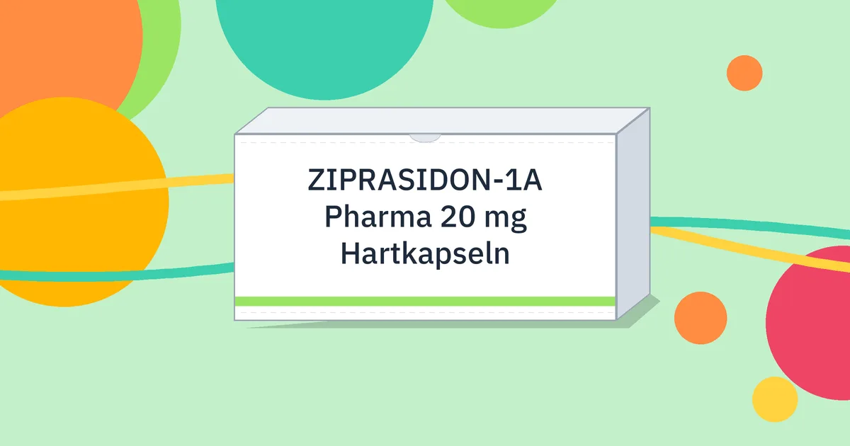 Symbolbild: Packung mit der Aufschrift ZIPRASIDON-1A Pharma 20 mg Hartkapseln (PZN 00015496) – Verfügbarkeit und Bezug in Apotheken in Frankfurt am Main