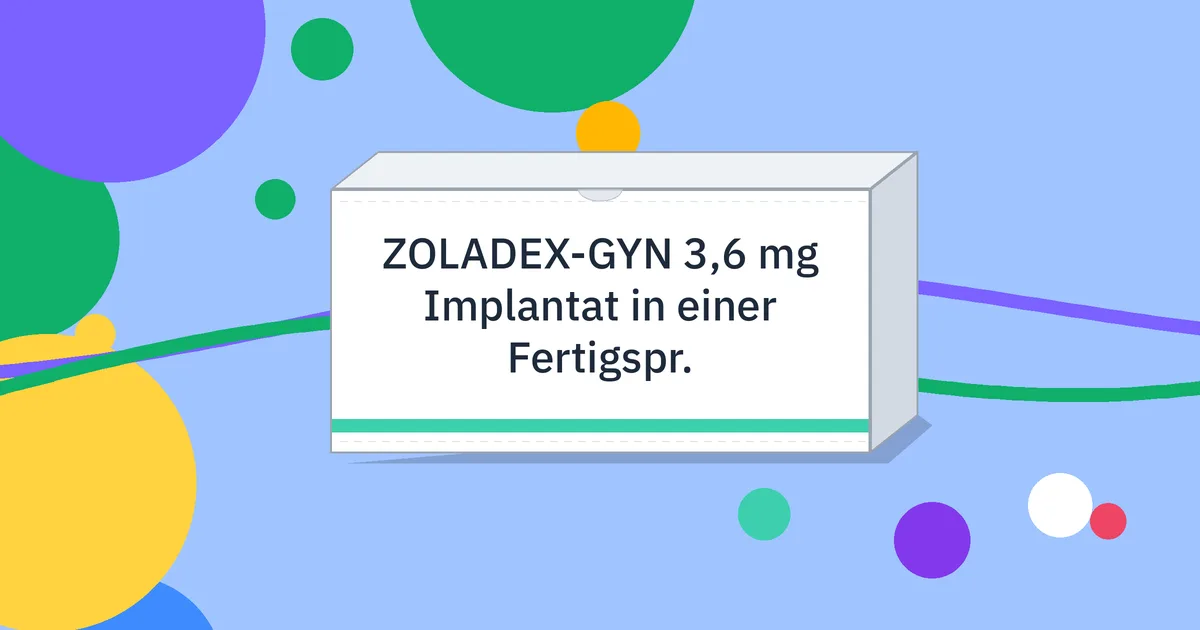 Symbolbild: Packung mit der Aufschrift ZOLADEX-GYN 3,6 mg Implantat in einer Fertigspr. (PZN 04575772) – Verfügbarkeit und Bezug in Apotheken in Frankfurt am Main