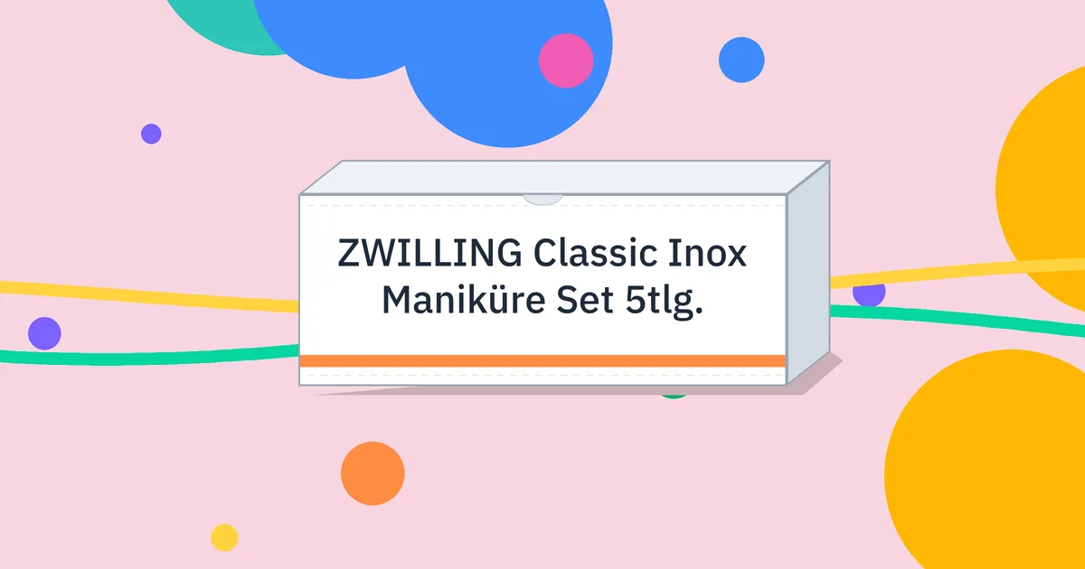Symbolbild: Packung mit der Aufschrift ZWILLING Classic Inox Maniküre Set 5tlg. (PZN 17575472) – Verfügbarkeit und Bezug in Apotheken in Frankfurt am Main