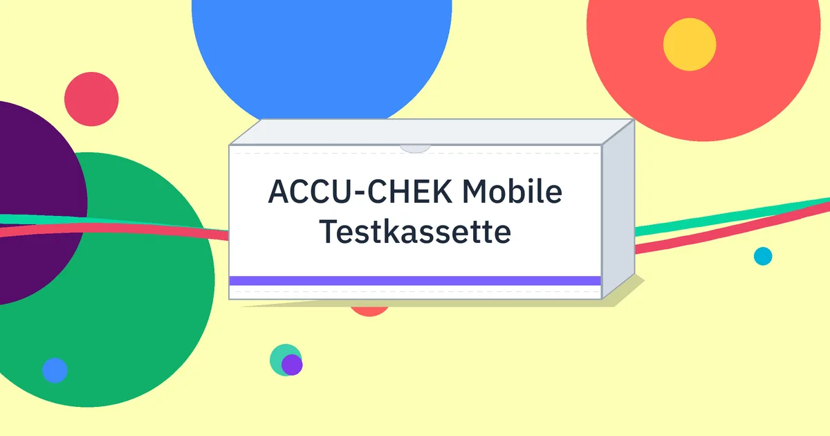 Symbolbild: Packung mit der Aufschrift ACCU-CHEK Mobile Testkassette (PZN 11257794) – Verfügbarkeit und Bezug in Apotheken in Frankfurt am Main