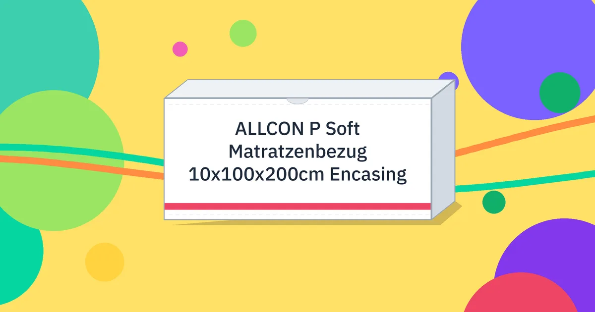 Symbolbild: Packung mit der Aufschrift ALLCON P Soft Matratzenbezug 10x100x200cm Encasing (PZN 19762356) – Verfügbarkeit und Bezug in Apotheken in Frankfurt am Main
