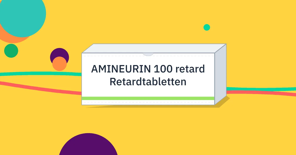 Symbolbild: Packung mit der Aufschrift AMINEURIN 100 retard Retardtabletten (PZN 04461643) – Verfügbarkeit und Bezug in Apotheken in Frankfurt am Main