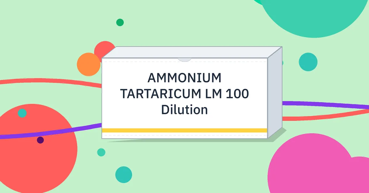 Symbolbild: Packung mit der Aufschrift AMMONIUM TARTARICUM LM 100 Dilution (PZN 12761810) – Verfügbarkeit und Bezug in Apotheken in Frankfurt am Main
