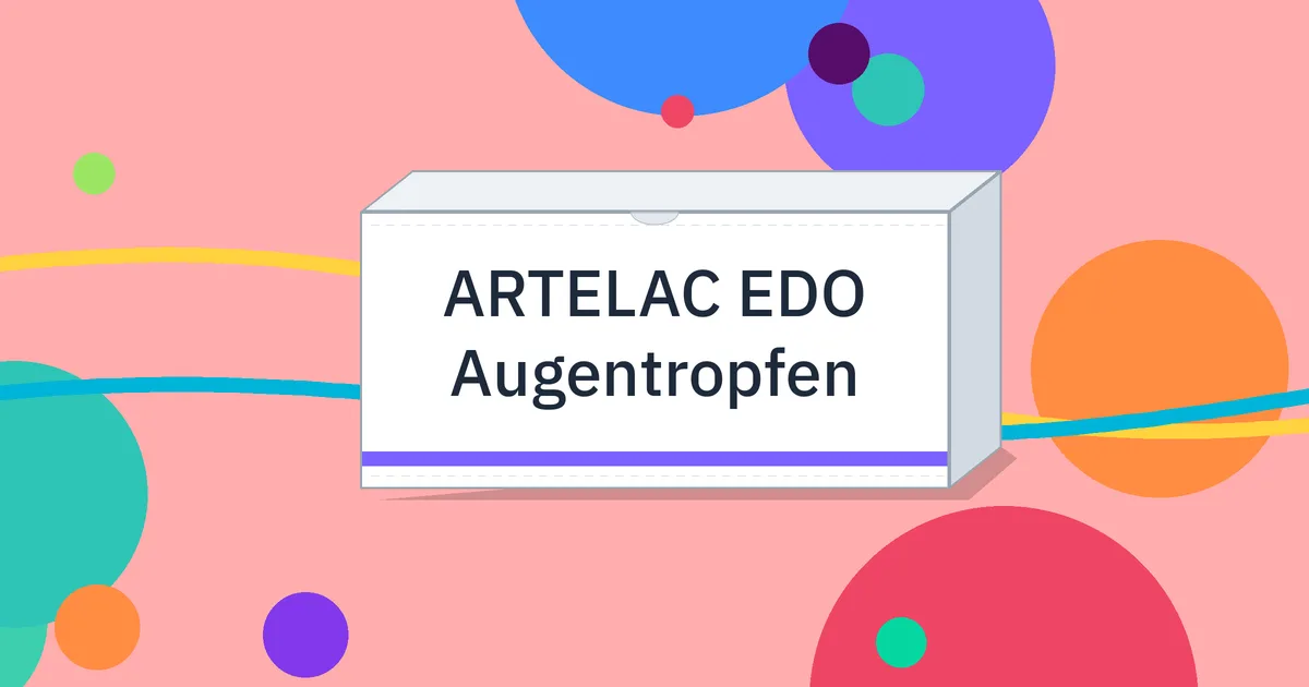 Symbolbild: Packung mit der Aufschrift ARTELAC EDO Augentropfen (PZN 12464093) – Verfügbarkeit und Bezug in Apotheken in Frankfurt am Main