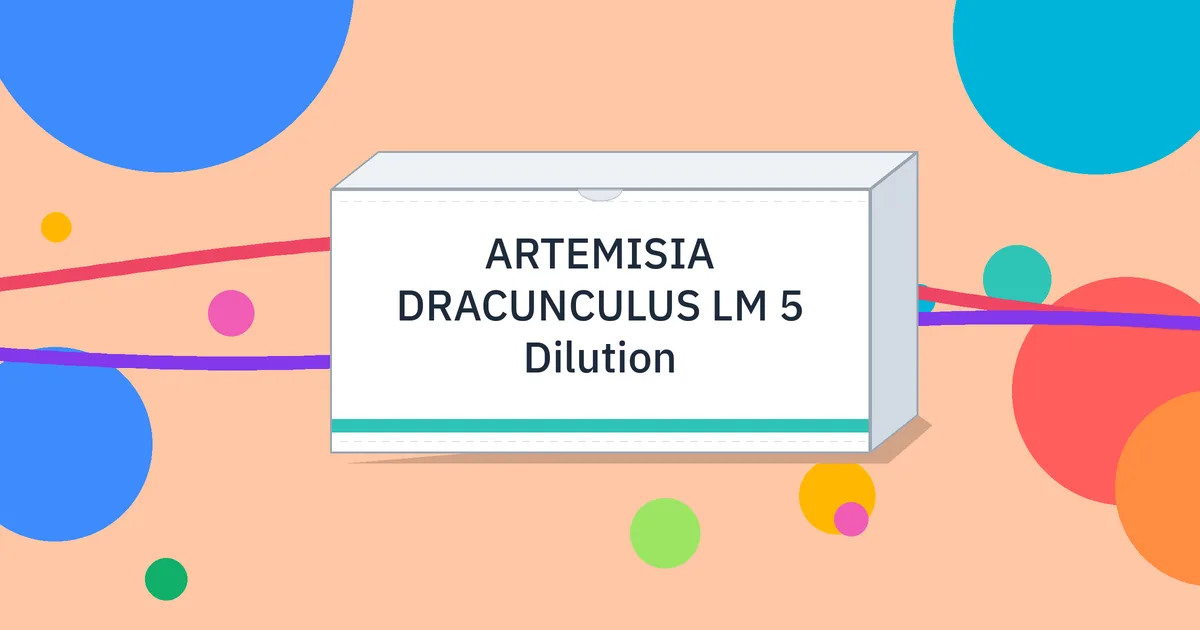 Symbolbild: Packung mit der Aufschrift ARTEMISIA DRACUNCULUS LM 5 Dilution (PZN 13394058) – Verfügbarkeit und Bezug in Apotheken in Frankfurt am Main