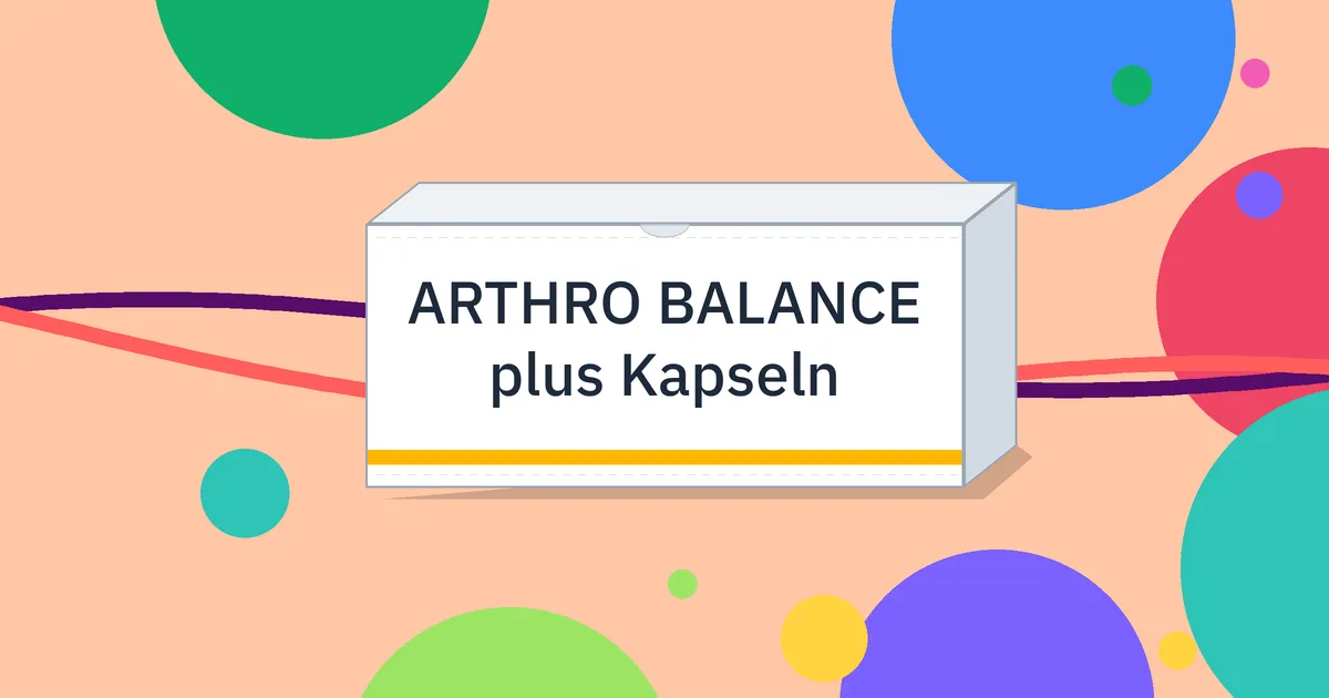 Symbolbild: Packung mit der Aufschrift ARTHRO BALANCE plus Kapseln (PZN 20223831) – Verfügbarkeit und Bezug in Apotheken in Frankfurt am Main