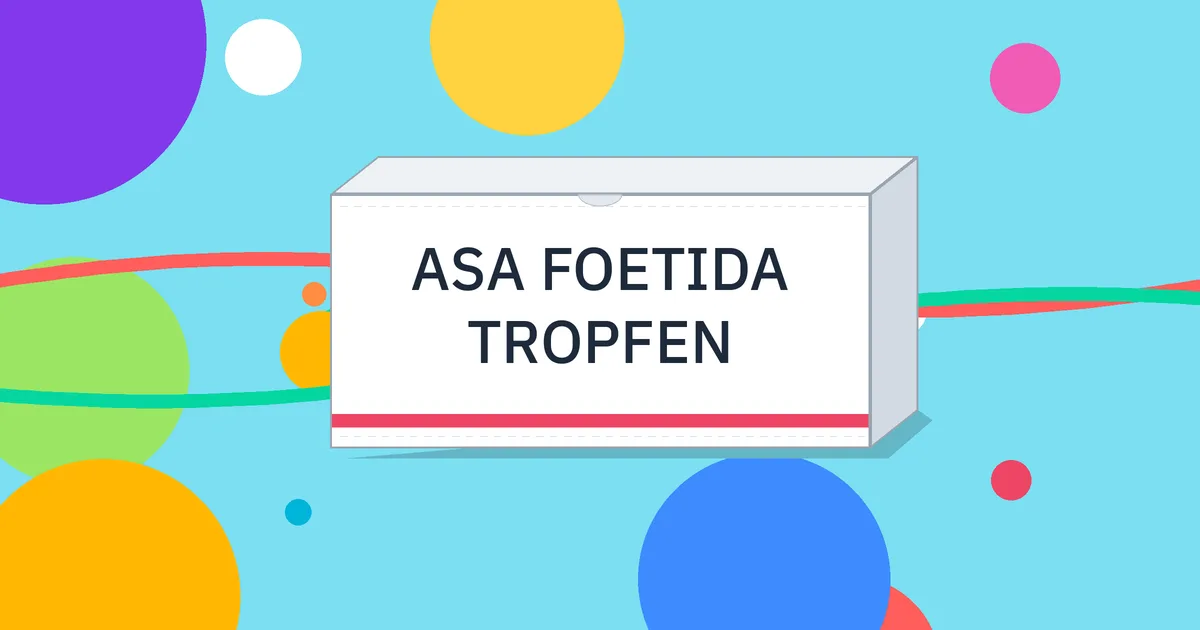 Symbolbild: Packung mit der Aufschrift ASA FOETIDA TROPFEN (PZN 15893699) – Verfügbarkeit und Bezug in Apotheken in Frankfurt am Main