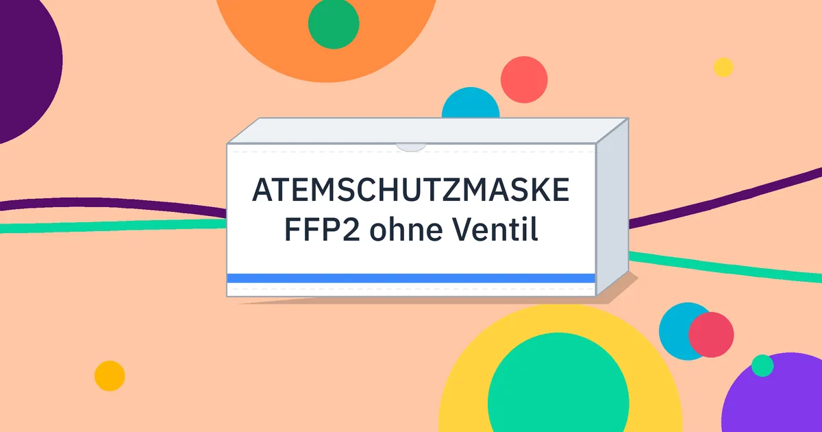 Symbolbild: Packung mit der Aufschrift ATEMSCHUTZMASKE FFP2 ohne Ventil (PZN 16729335) – Verfügbarkeit und Bezug in Apotheken in Frankfurt am Main
