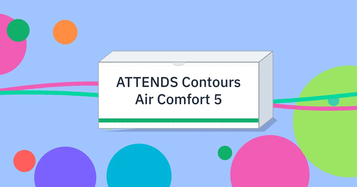 Symbolbild: Packung mit der Aufschrift ATTENDS Contours Air Comfort 5 (PZN 02153759) – Verfügbarkeit und Bezug in Apotheken in Frankfurt am Main