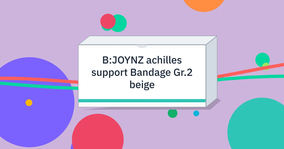 Symbolbild: Packung mit der Aufschrift B:JOYNZ achilles support Bandage Gr.2 beige (PZN 20693643) – Verfügbarkeit und Bezug in Apotheken in Frankfurt am Main