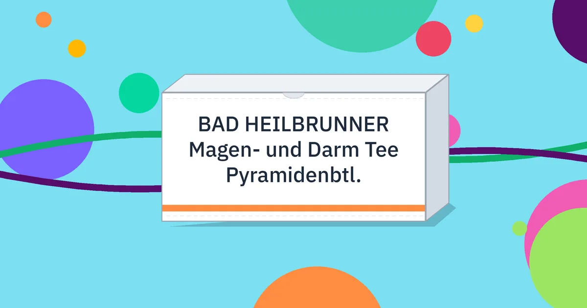 Symbolbild: Packung mit der Aufschrift BAD HEILBRUNNER Magen- und Darm Tee Pyramidenbtl. (PZN 01495400) – Verfügbarkeit und Bezug in Apotheken in Frankfurt am Main