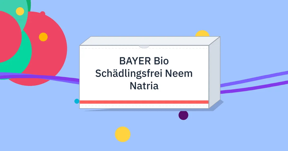 Symbolbild: Packung mit der Aufschrift BAYER Bio Schädlingsfrei Neem Natria (PZN 10784161) – Verfügbarkeit und Bezug in Apotheken in Frankfurt am Main