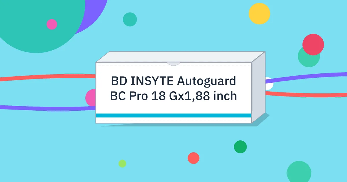 Symbolbild: Packung mit der Aufschrift BD INSYTE Autoguard BC Pro 18 Gx1,88 inch (PZN 17517813) – Verfügbarkeit und Bezug in Apotheken in Frankfurt am Main