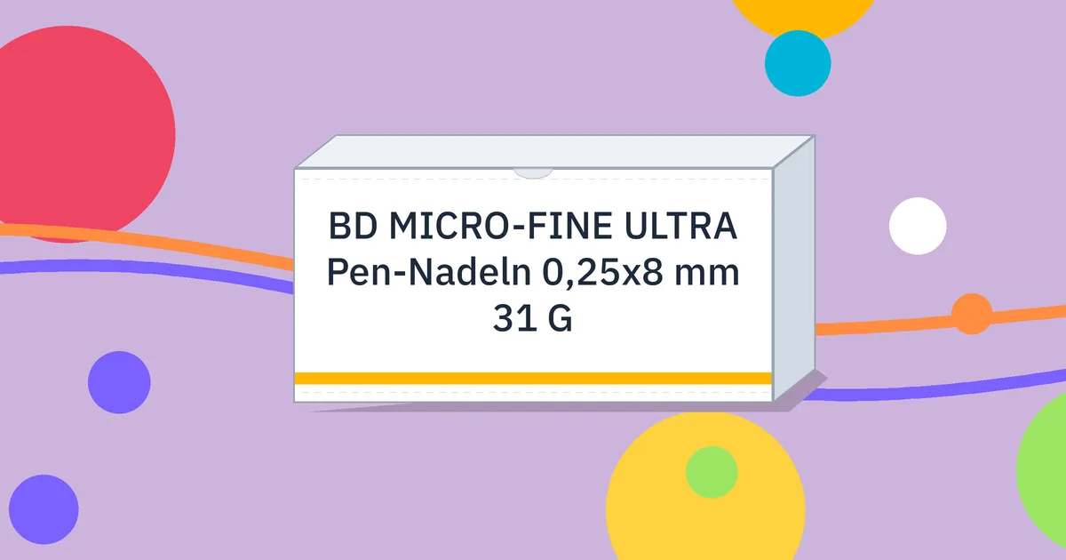 Symbolbild: Packung mit der Aufschrift BD MICRO-FINE ULTRA Pen-Nadeln 0,25x8 mm 31 G (PZN 10526884) – Verfügbarkeit und Bezug in Apotheken in Frankfurt am Main