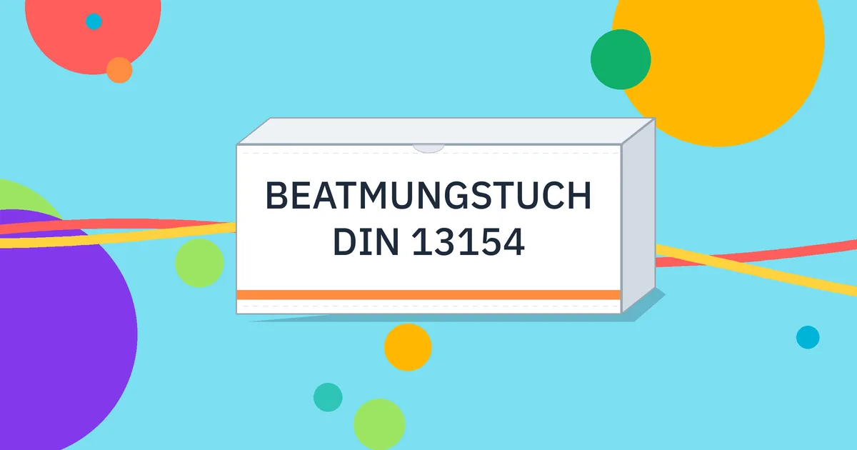 Symbolbild: Packung mit der Aufschrift BEATMUNGSTUCH DIN 13154 (PZN 16816620) – Verfügbarkeit und Bezug in Apotheken in Frankfurt am Main