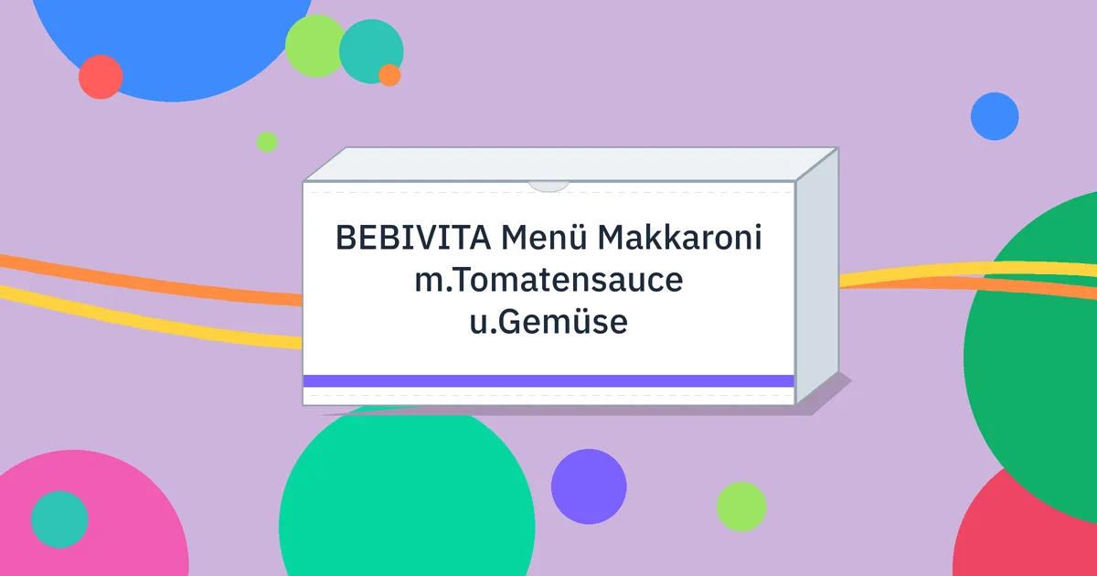 Symbolbild: Packung mit der Aufschrift BEBIVITA Menü Makkaroni m.Tomatensauce u.Gemüse (PZN 16887867) – Verfügbarkeit und Bezug in Apotheken in Frankfurt am Main