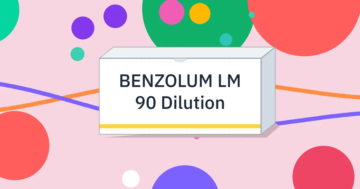 Symbolbild: Packung mit der Aufschrift BENZOLUM LM 90 Dilution (PZN 12792756) – Verfügbarkeit und Bezug in Apotheken in Frankfurt am Main