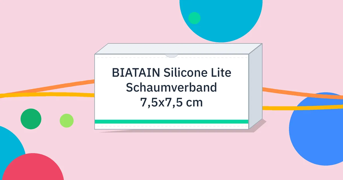 Symbolbild: Packung mit der Aufschrift BIATAIN Silicone Lite Schaumverband 7,5x7,5 cm (PZN 12557156) – Verfügbarkeit und Bezug in Apotheken in Frankfurt am Main