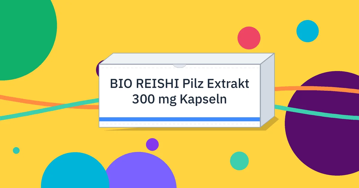 Symbolbild: Packung mit der Aufschrift BIO REISHI Pilz Extrakt 300 mg Kapseln (PZN 10008971) – Verfügbarkeit und Bezug in Apotheken in Frankfurt am Main