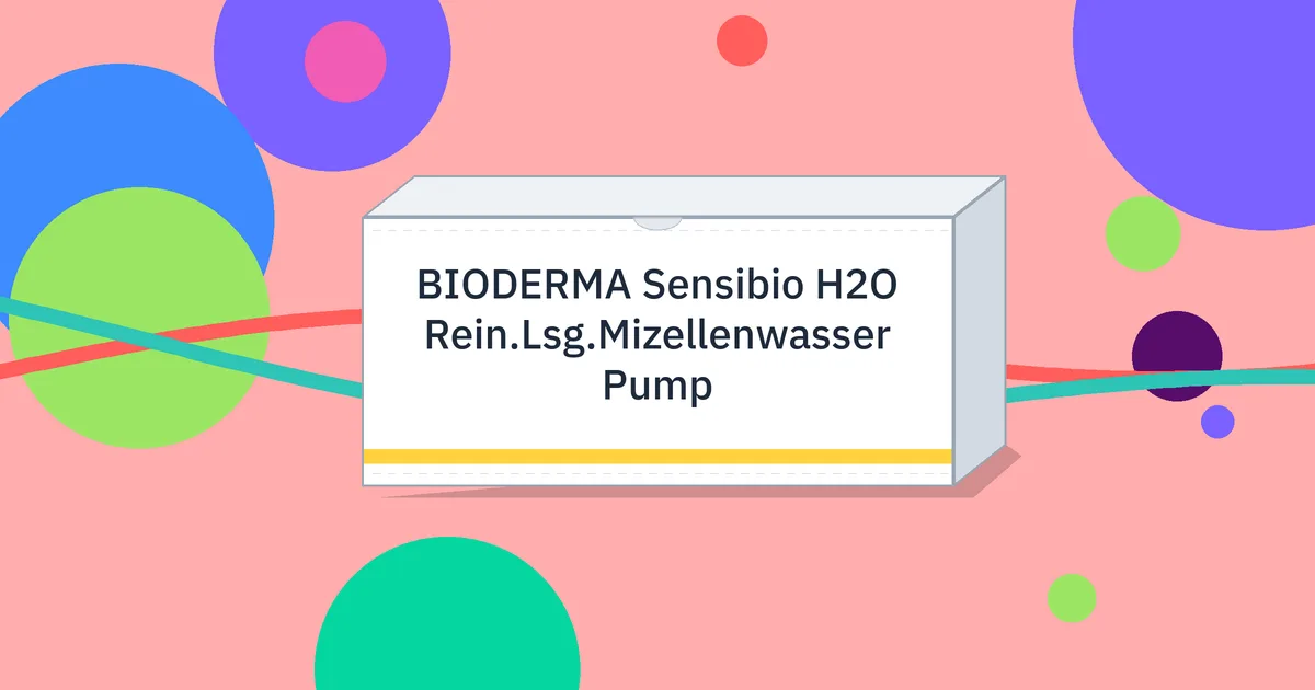 Symbolbild: Packung mit der Aufschrift BIODERMA Sensibio H2O Rein.Lsg.Mizellenwasser Pump (PZN 19182713) – Verfügbarkeit und Bezug in Apotheken in Frankfurt am Main