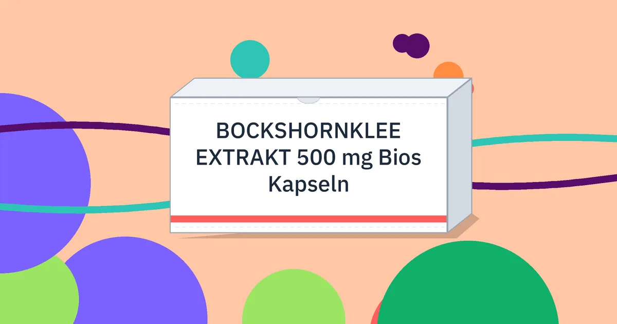 Symbolbild: Packung mit der Aufschrift BOCKSHORNKLEE EXTRAKT 500 mg Bios Kapseln (PZN 11075403) – Verfügbarkeit und Bezug in Apotheken in Frankfurt am Main