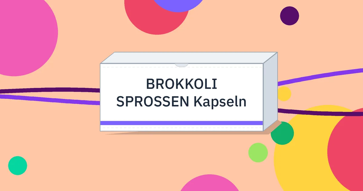 Symbolbild: Packung mit der Aufschrift BROKKOLI SPROSSEN Kapseln (PZN 18862009) – Verfügbarkeit und Bezug in Apotheken in Frankfurt am Main