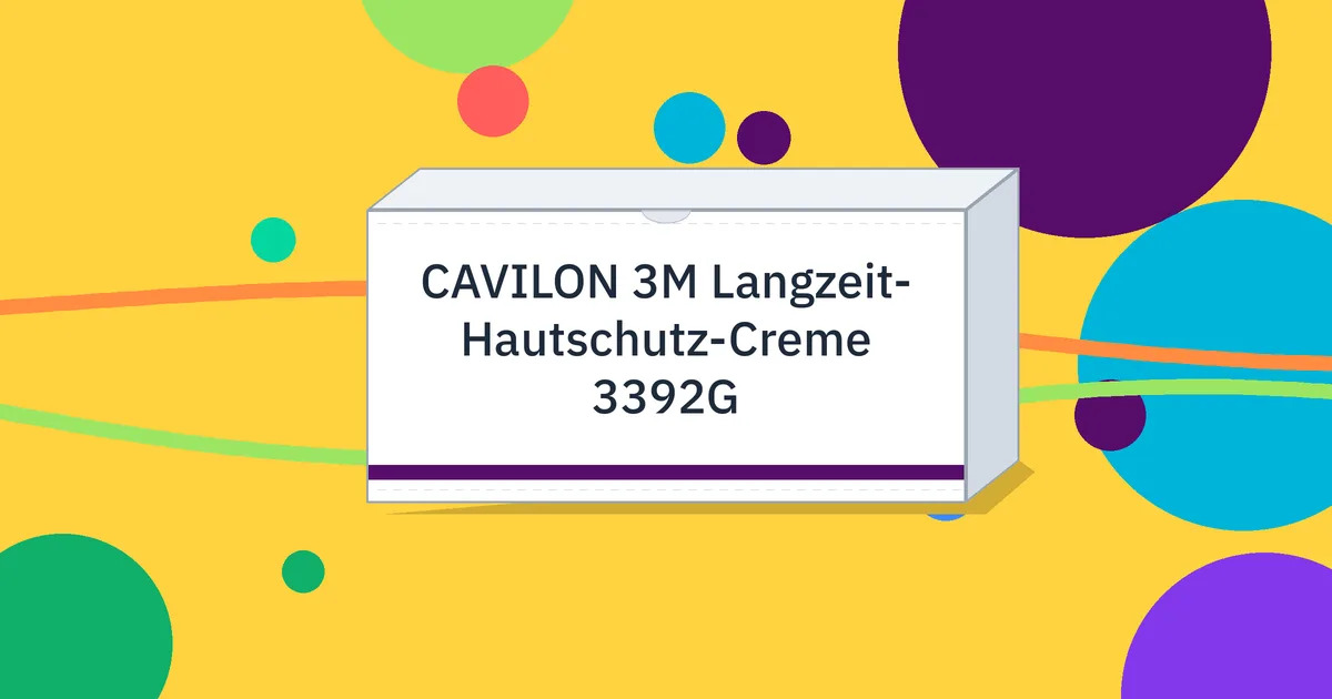 Symbolbild: Packung mit der Aufschrift CAVILON 3M Langzeit-Hautschutz-Creme 3392G (PZN 11257742) – Verfügbarkeit und Bezug in Apotheken in Frankfurt am Main