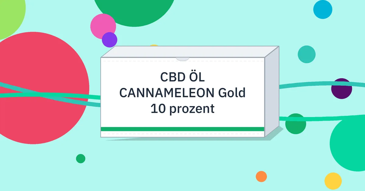 Symbolbild: Packung mit der Aufschrift CBD ÖL CANNAMELEON Gold 10 prozent (PZN 18298282) – Verfügbarkeit und Bezug in Apotheken in Frankfurt am Main