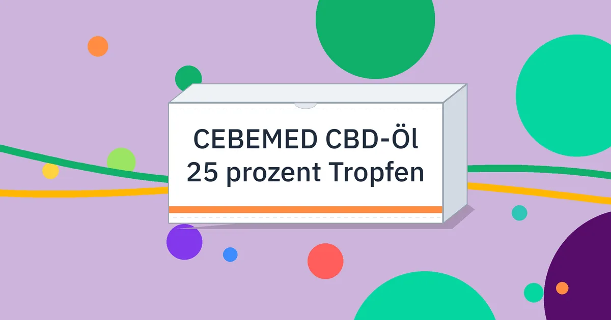 Symbolbild: Packung mit der Aufschrift CEBEMED CBD-Öl 25 prozent Tropfen (PZN 17371887) – Verfügbarkeit und Bezug in Apotheken in Frankfurt am Main