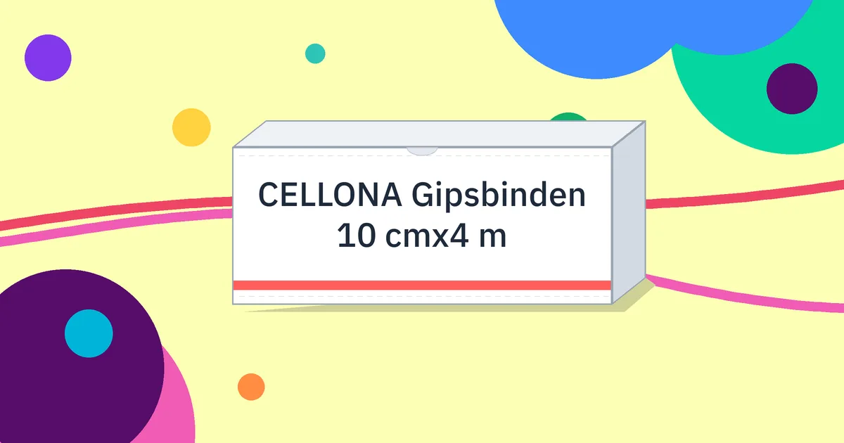 Symbolbild: Packung mit der Aufschrift CELLONA Gipsbinden 10 cmx4 m (PZN 03150912) – Verfügbarkeit und Bezug in Apotheken in Frankfurt am Main