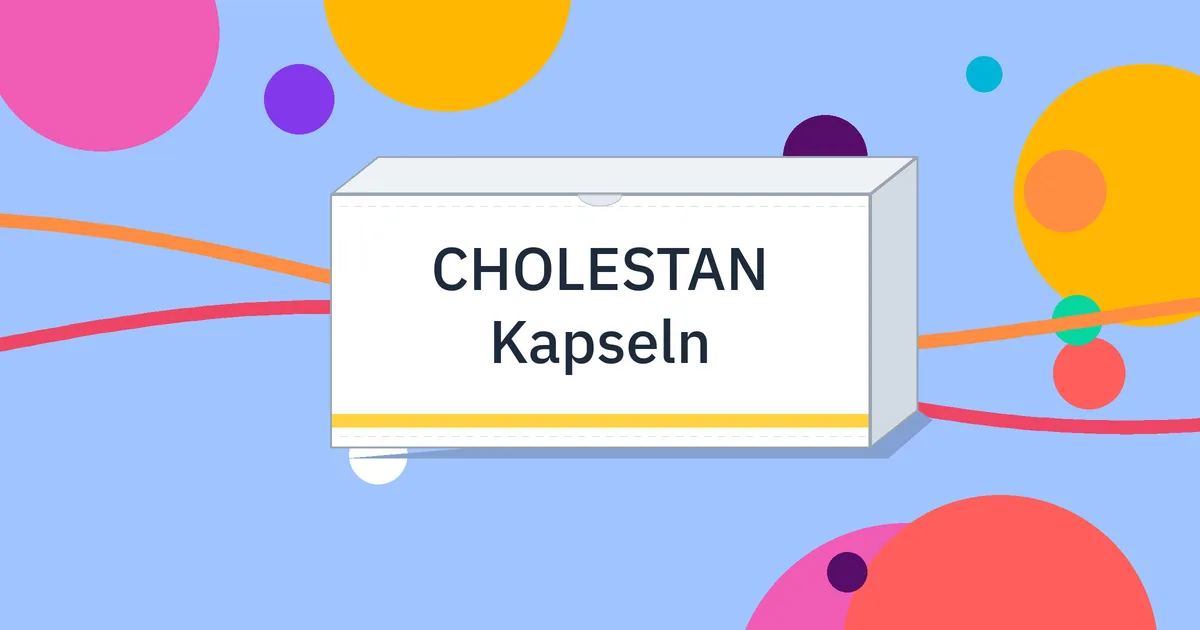 Symbolbild: Packung mit der Aufschrift CHOLESTAN Kapseln (PZN 10226567) – Verfügbarkeit und Bezug in Apotheken in Frankfurt am Main