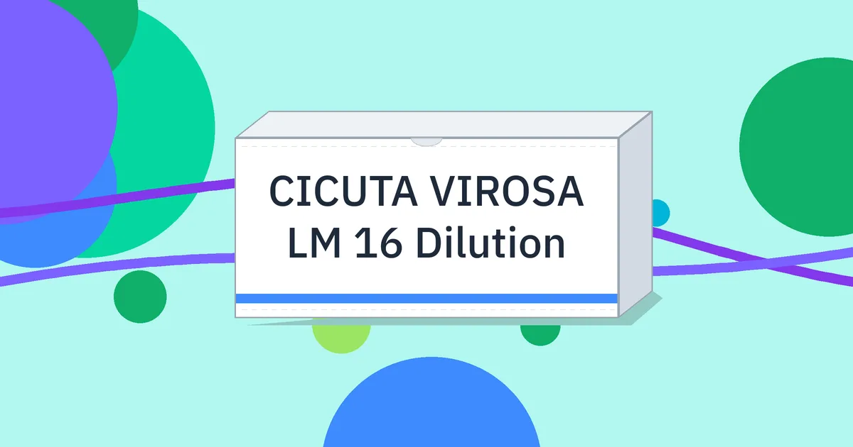 Symbolbild: Packung mit der Aufschrift CICUTA VIROSA LM 16 Dilution (PZN 12818728) – Verfügbarkeit und Bezug in Apotheken in Frankfurt am Main