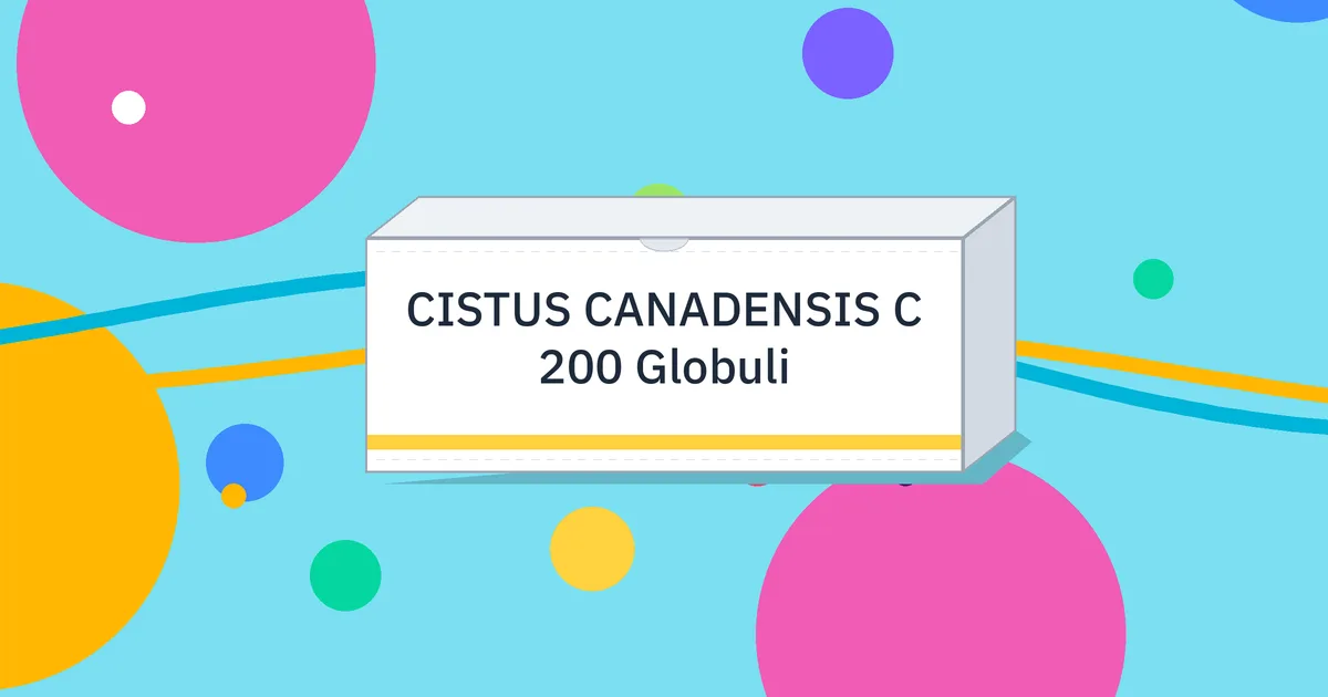Symbolbild: Packung mit der Aufschrift CISTUS CANADENSIS C 200 Globuli (PZN 16690254) – Verfügbarkeit und Bezug in Apotheken in Frankfurt am Main