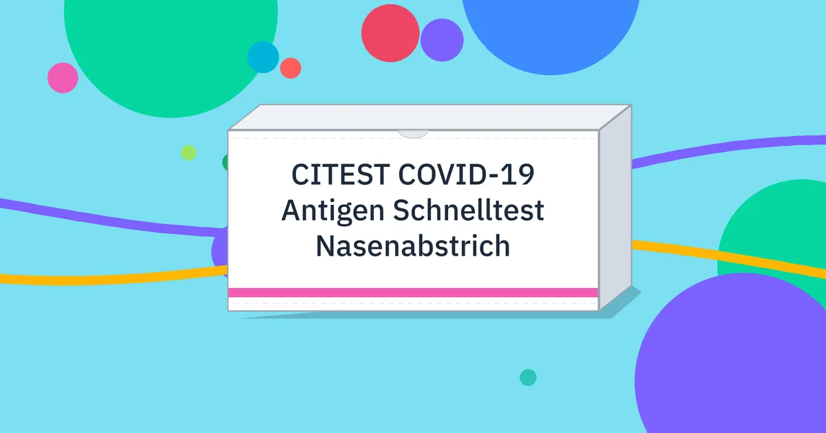Symbolbild: Packung mit der Aufschrift CITEST COVID-19 Antigen Schnelltest Nasenabstrich (PZN 18735713) – Verfügbarkeit und Bezug in Apotheken in Frankfurt am Main