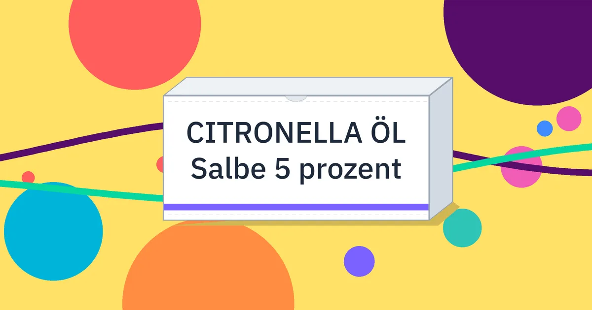 Symbolbild: Packung mit der Aufschrift CITRONELLA ÖL Salbe 5 prozent (PZN 18179962) – Verfügbarkeit und Bezug in Apotheken in Frankfurt am Main