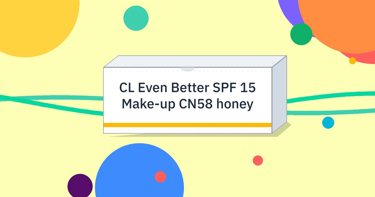 Symbolbild: Packung mit der Aufschrift CL Even Better SPF 15 Make-up CN58 honey (PZN 20031853) – Verfügbarkeit und Bezug in Apotheken in Frankfurt am Main