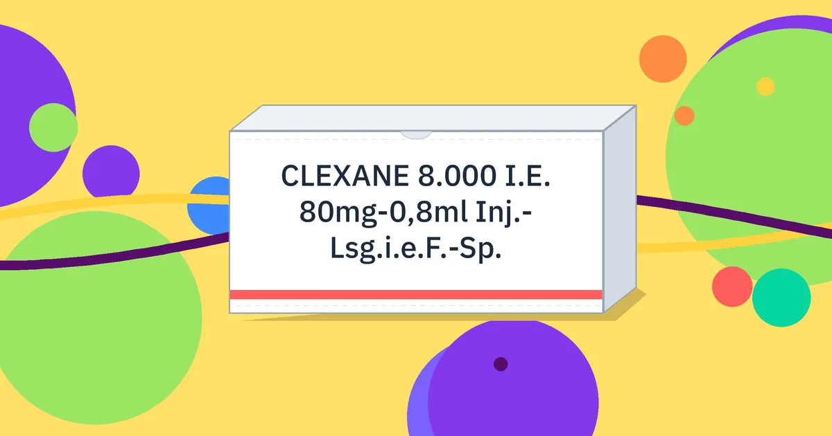 Symbolbild: Packung mit der Aufschrift CLEXANE 8.000 I.E. 80mg-0,8ml Inj.-Lsg.i.e.F.-Sp. (PZN 13827534) – Verfügbarkeit und Bezug in Apotheken in Frankfurt am Main