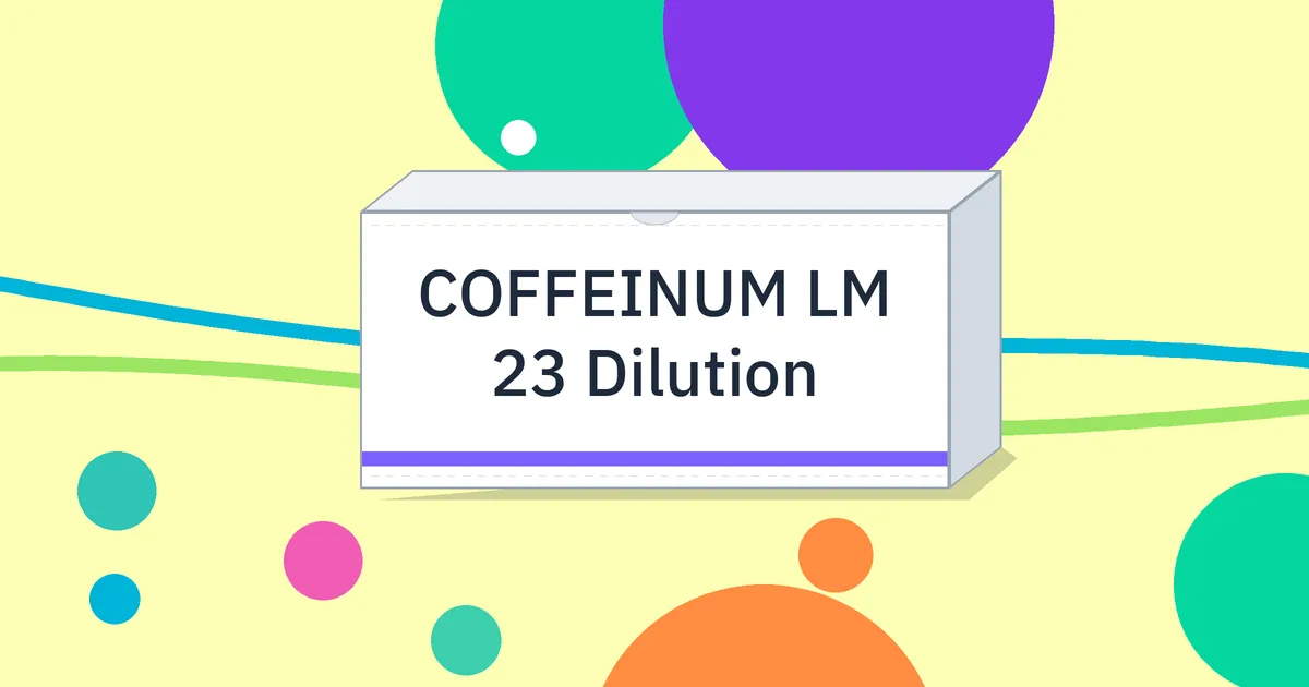 Symbolbild: Packung mit der Aufschrift COFFEINUM LM 23 Dilution (PZN 12831887) – Verfügbarkeit und Bezug in Apotheken in Frankfurt am Main