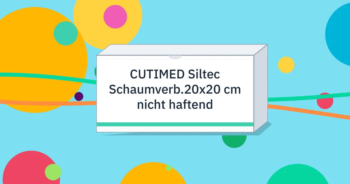 Symbolbild: Packung mit der Aufschrift CUTIMED Siltec Schaumverb.20x20 cm nicht haftend (PZN 07338044) – Verfügbarkeit und Bezug in Apotheken in Frankfurt am Main