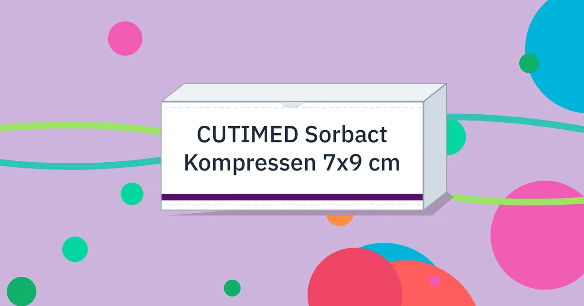 Symbolbild: Packung mit der Aufschrift CUTIMED Sorbact Kompressen 7x9 cm (PZN 11693650) – Verfügbarkeit und Bezug in Apotheken in Frankfurt am Main