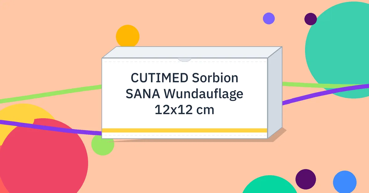 Symbolbild: Packung mit der Aufschrift CUTIMED Sorbion SANA Wundauflage 12x12 cm (PZN 18731425) – Verfügbarkeit und Bezug in Apotheken in Frankfurt am Main